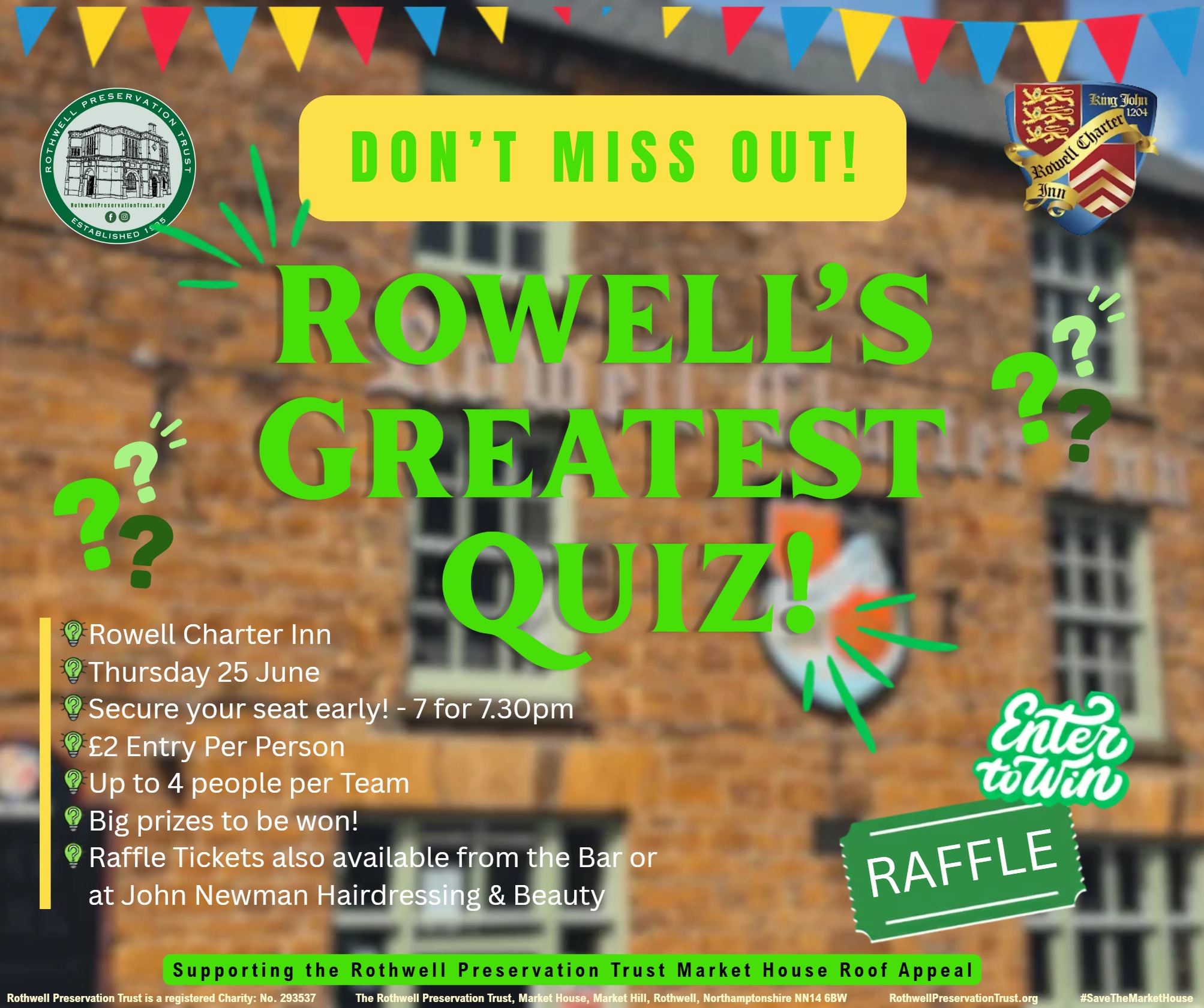 Rothwell Preservation Trust - Rowell's Greatest Quiz - 2026